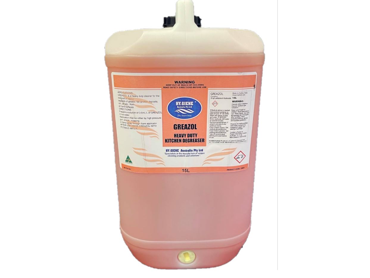 Greazol 15L Heavy Duty Kitchen Degreaser - HY.GIENE AUSTRALIA